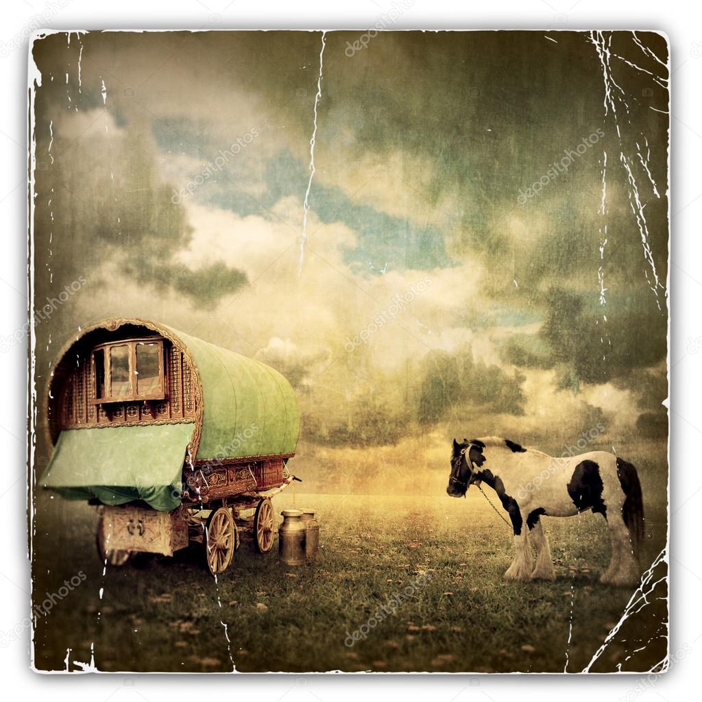 Gypsy Caravan Wallpaper