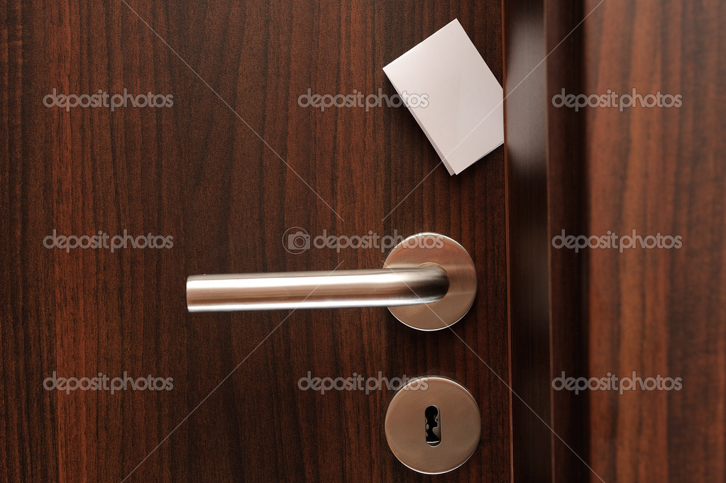 Door with a note Stock Photo by ©stefanov764 24170383