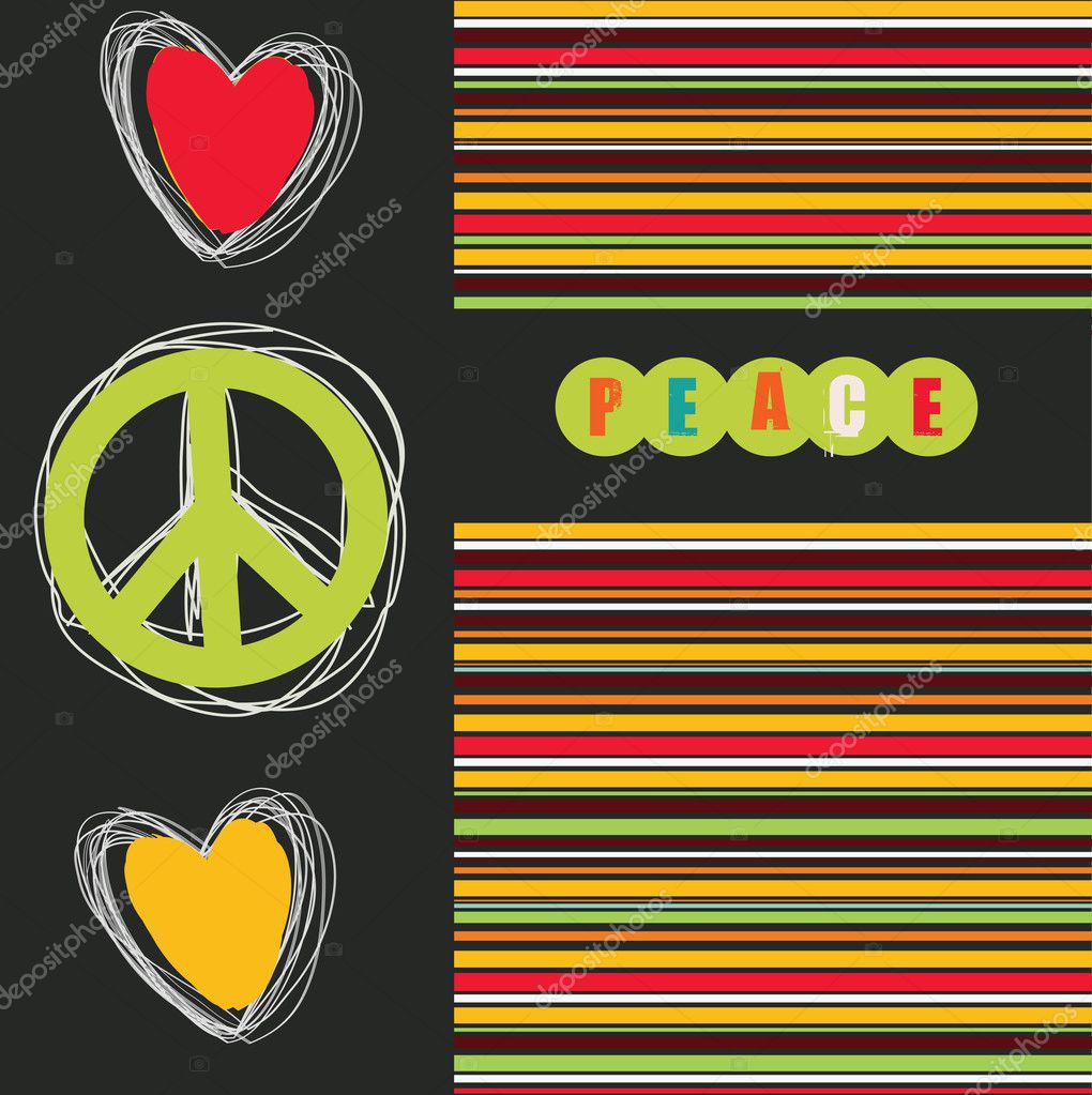 Peace and love Stock Vector Image by ©vshivkova #16832927