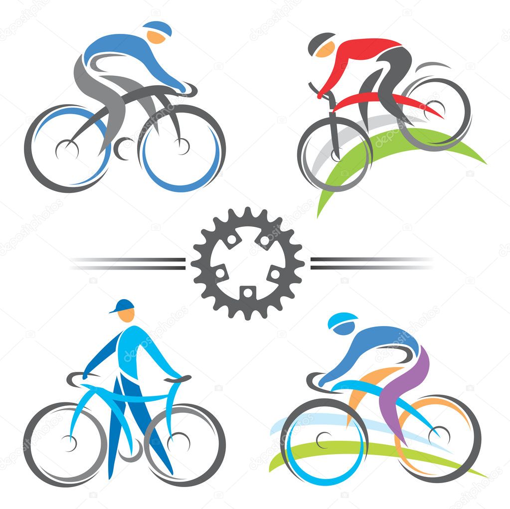 Icônes cyclistes Stock Vector by ©chachar 25416087