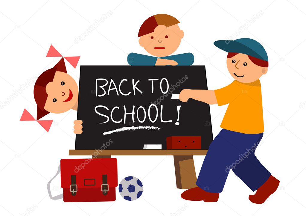 Volver a dibujos animados de la escuela Vector de stock #50451119 de ...