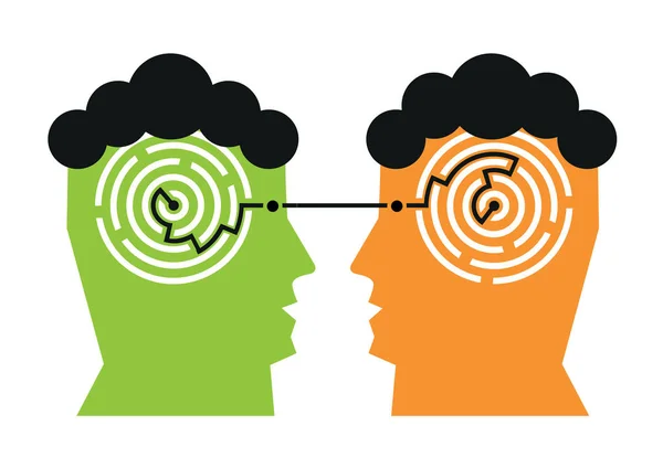 Cerebro y comunicación imágenes de stock de arte vectorial | Depositphotos