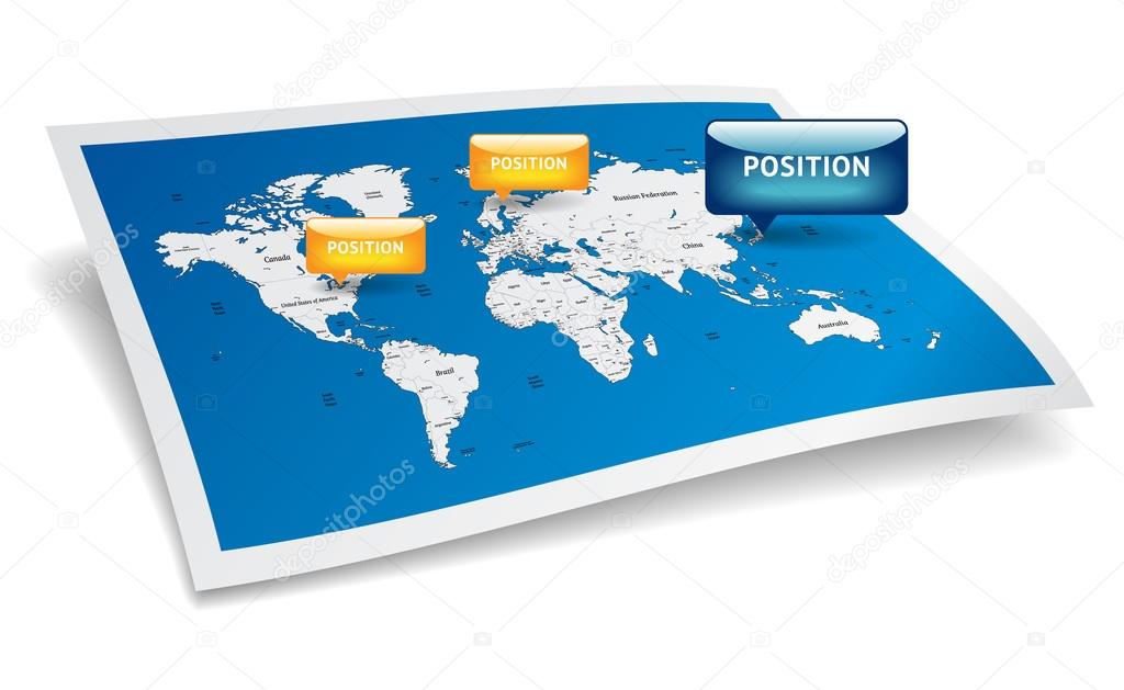 World map with gps marks Stock Vector Image by ©ildogesto #13626635