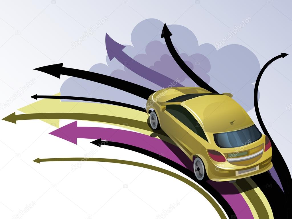 Car and arrows Stock Vector by ©tatianat 14322797