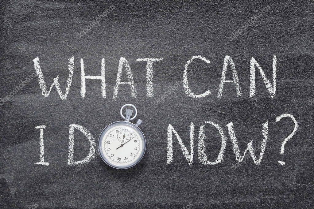 ¿Qué puedo hacer ahora frase escrita en pizarra con cronómetro preciso ...