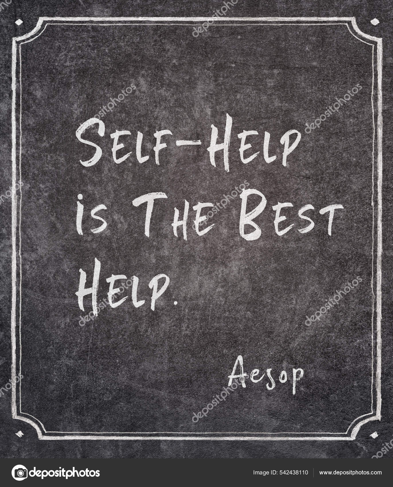 Self Help Best Help Famous Ancient Greek Story Teller Aesop — Stock ...