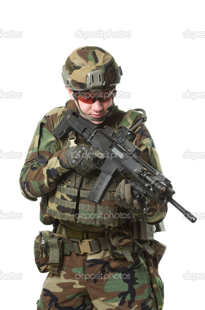 NATO soldier in full gear. Stock Photo by ©Shell114 42018985