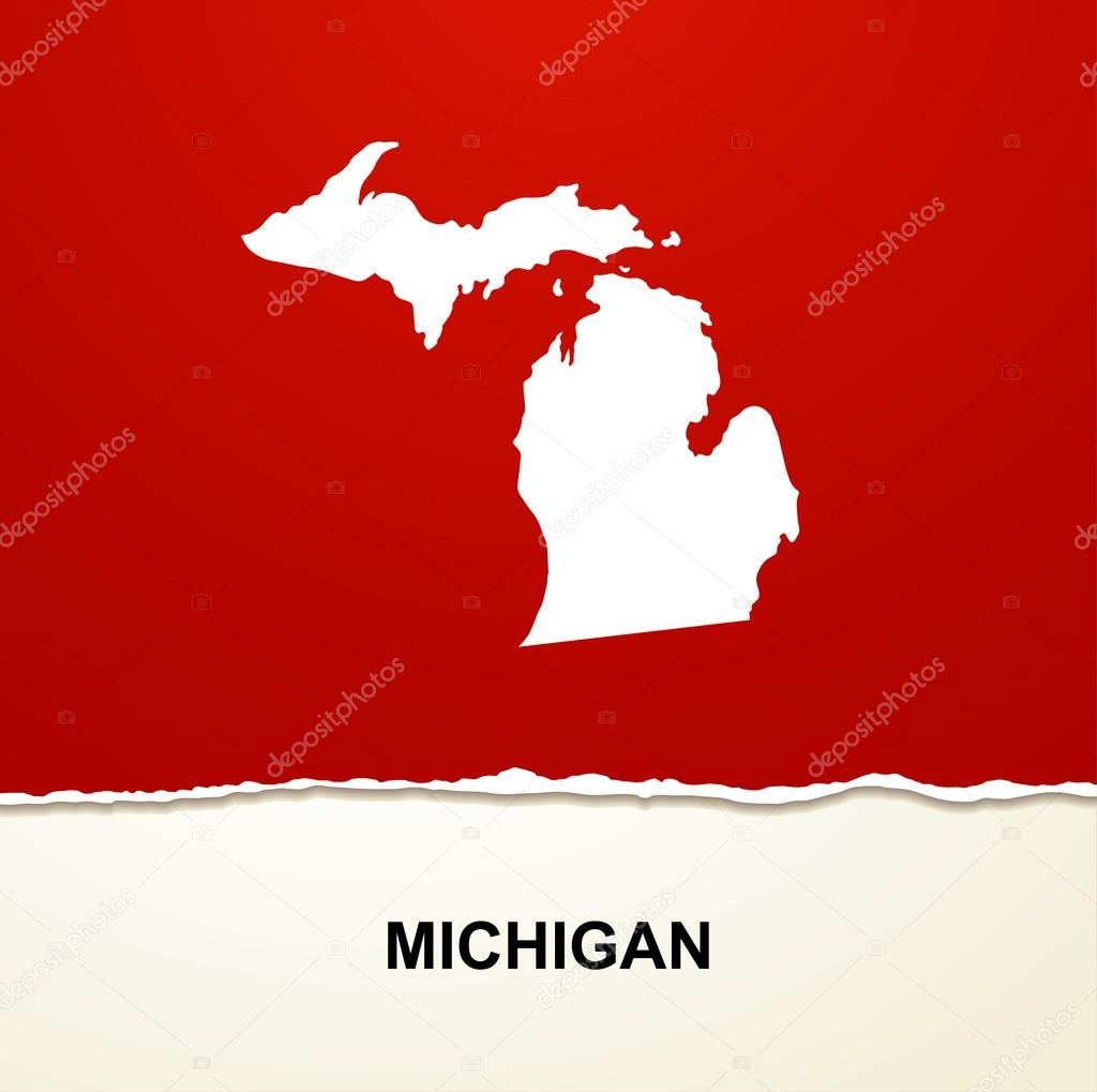 Michigan map vintage vector background Stock Vector Image by ©Hydognik ...