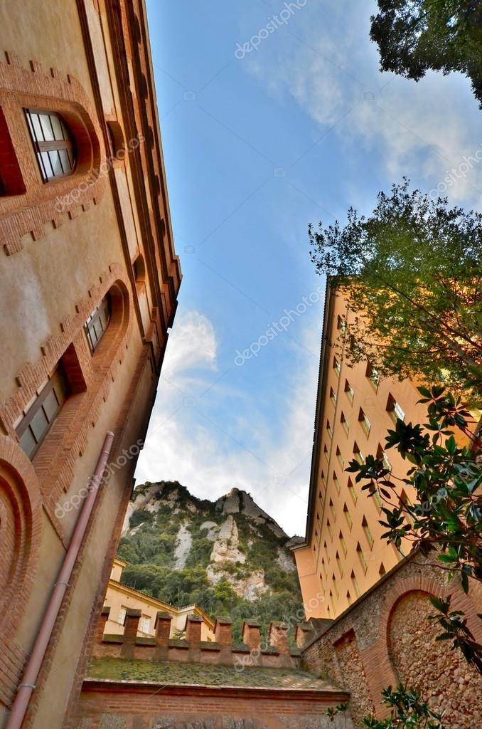 Benedictine monastery of Montserrat (Monasterio de Montserrat). — Stock ...