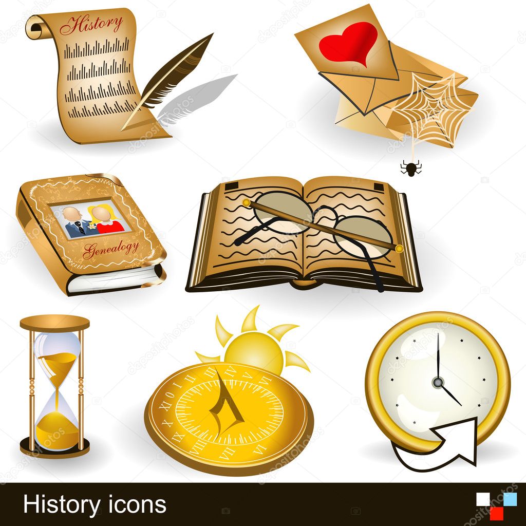 iconos de la historia — Vector de stock © Stiven #29317925
