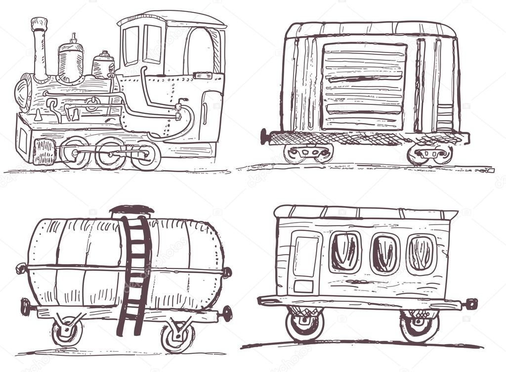 Train Car Drawings