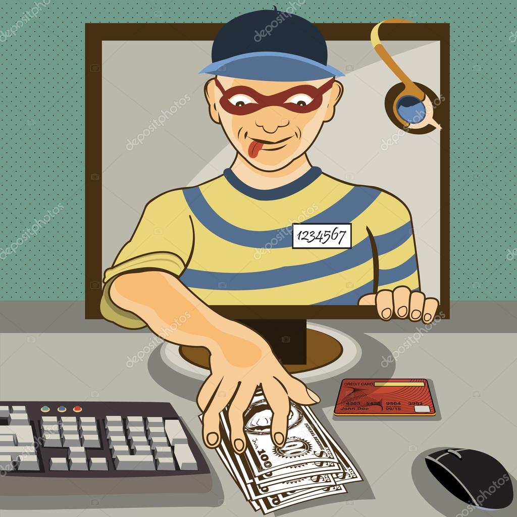 Computer thief — Stock Vector © Stiven #39225871