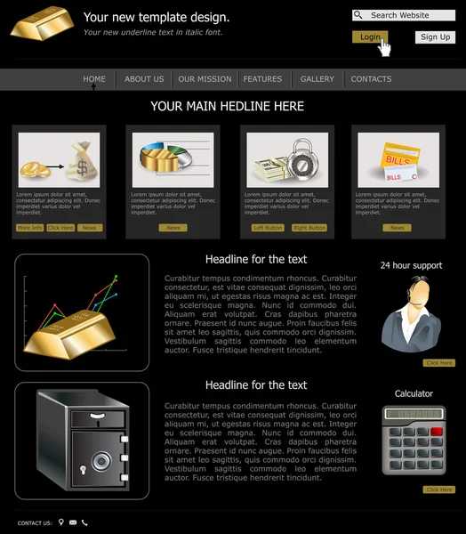 Website template 76 Stock Vector by ©Stiven 48057341