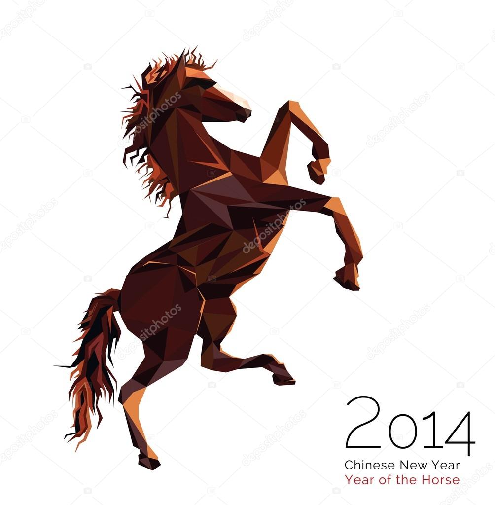 Polygonal Horse, isolated on white Stock Vector Image by ©cvijun #35218449