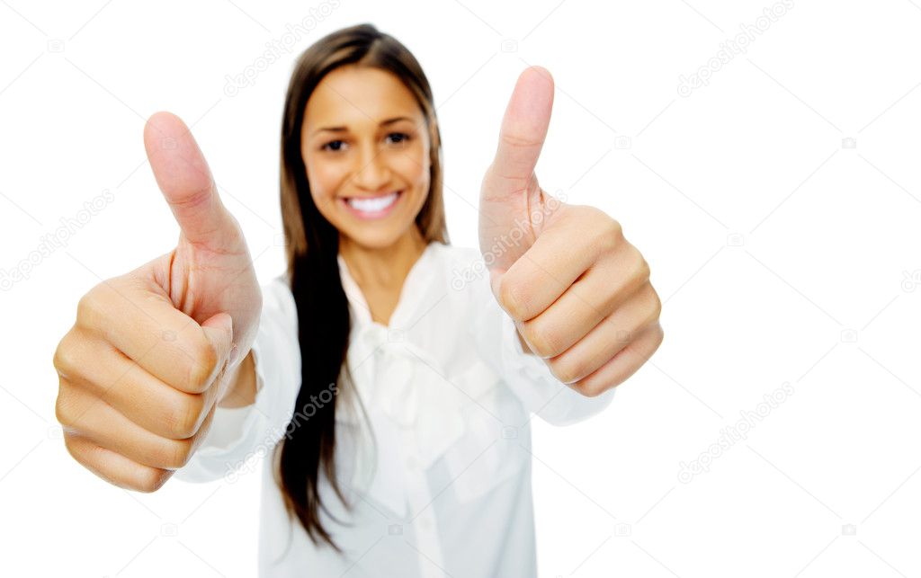Thumbs up positive gesture — Stock Photo © Daxiao_Productions #28389941