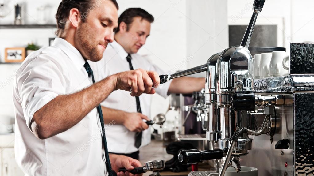 Coffee barista at work — Stock Photo © Daxiao_Productions #28399917