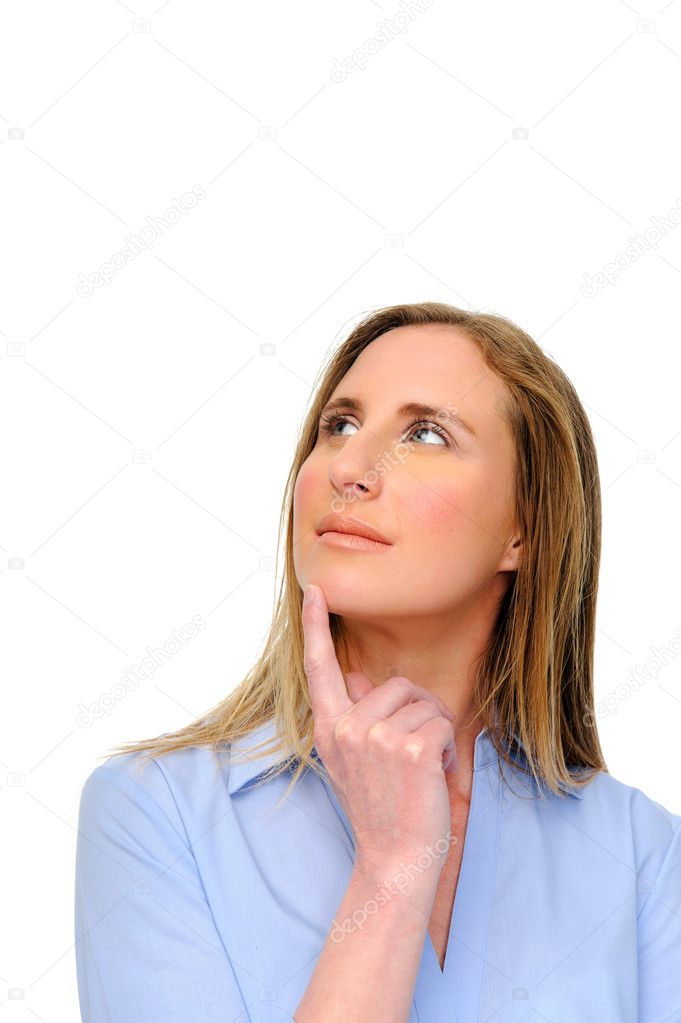 Blond woman looking offscreen Stock Photo by ©Daxiao_Productions 28454253