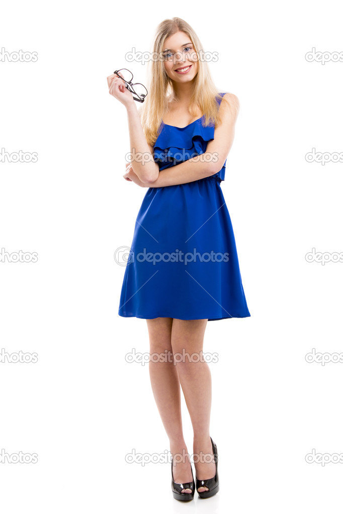 Beautiful woman in Blue — Stock Photo © ikostudio #30391161
