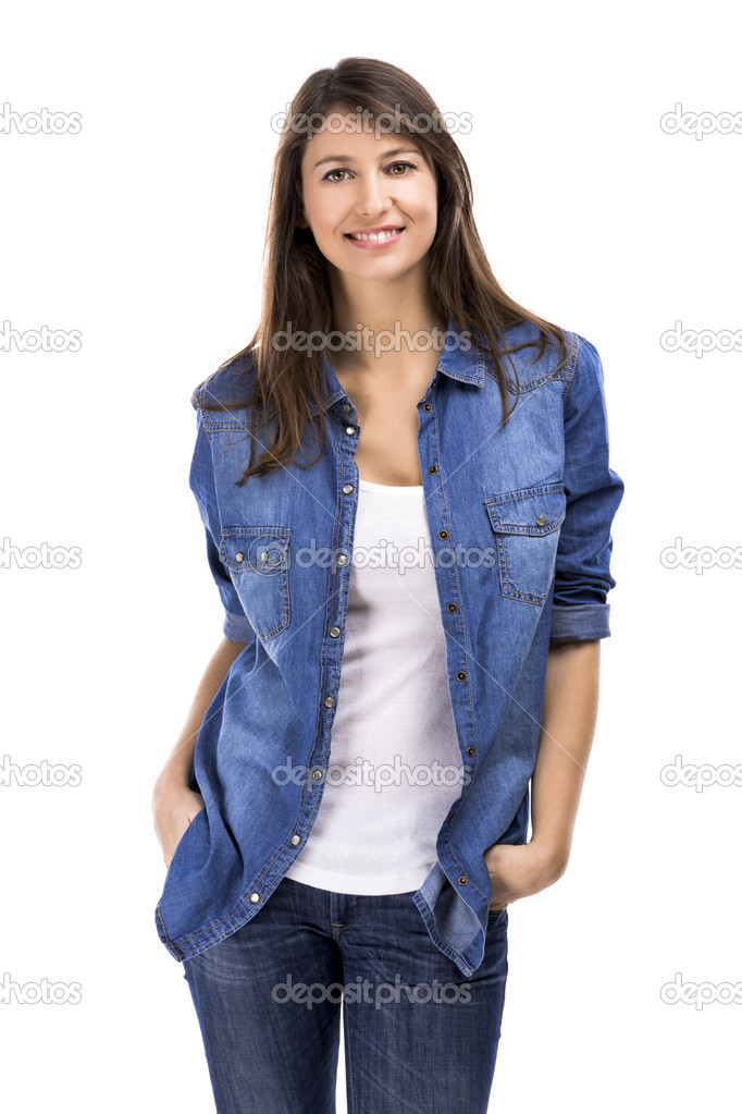 Woman, hands in pockets — Stock Photo © ikostudio #41314883
