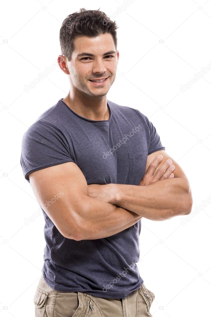 Handsome man smiling — Stock Photo © ikostudio #41317853