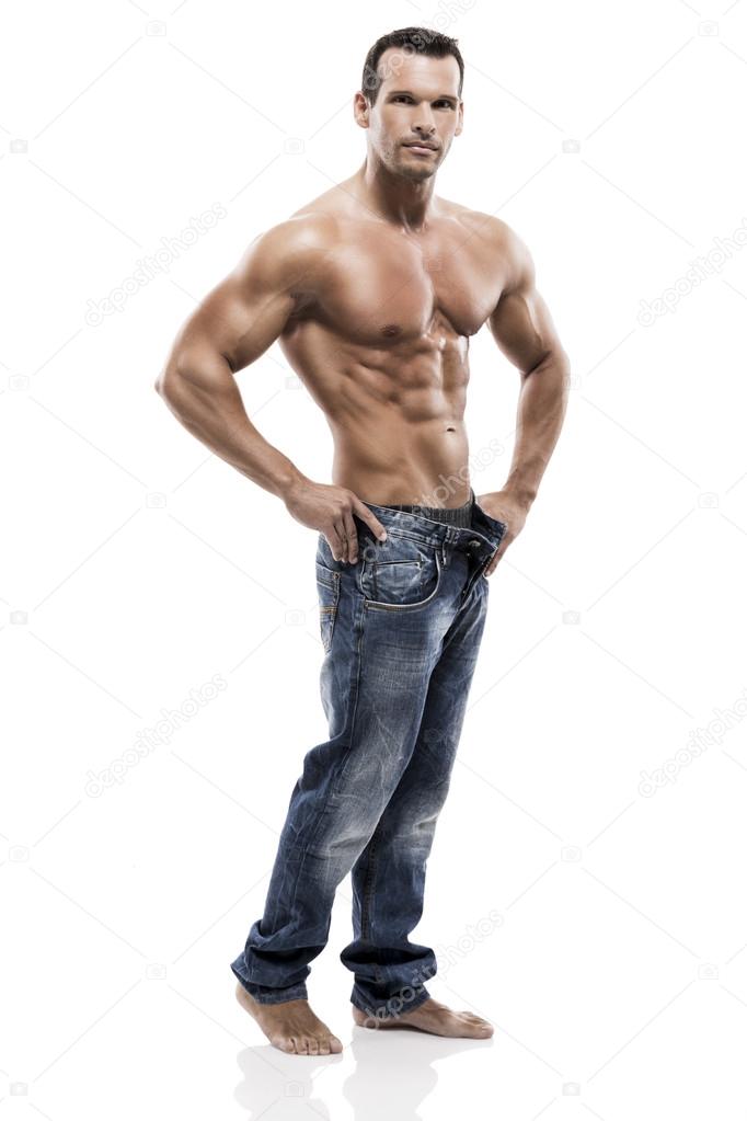 Muscle man posing Stock Photo by ©ikostudio 41319941