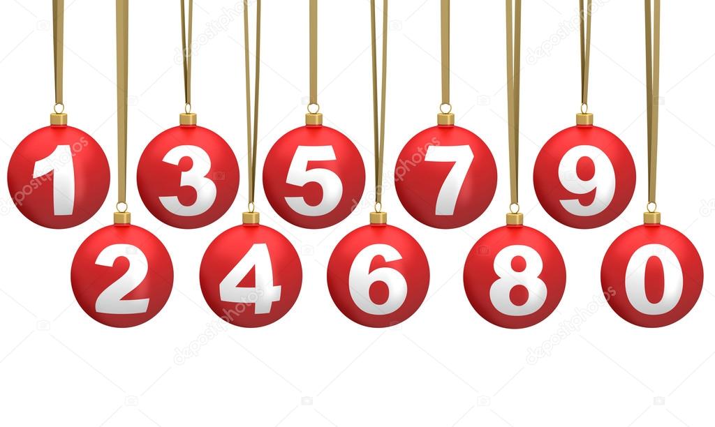 Christmas ball numbers — Stock Photo © VladisChern #14526967