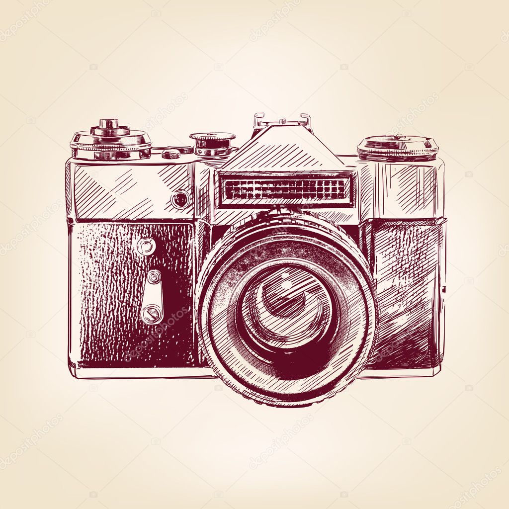 Vintage old photo camera vector llustration — Stock Vector ...