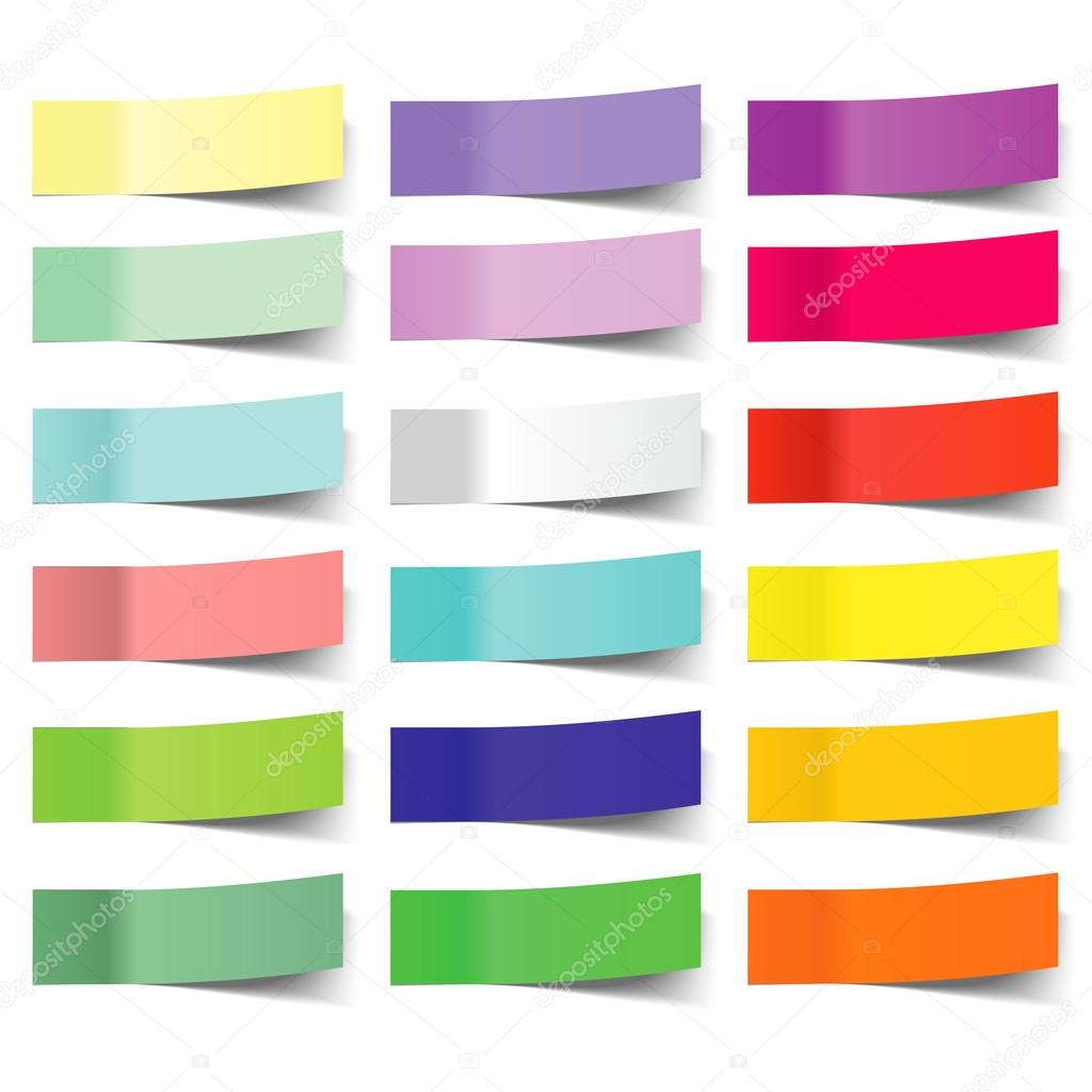 Collection of colorful vector sticky notes Stock Vector Image by ...