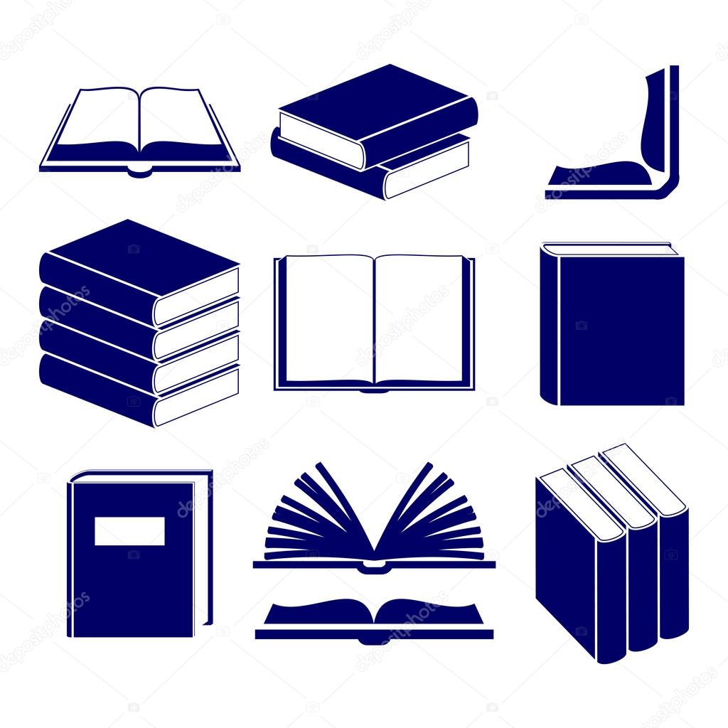 Book icons set vector — Stock Vector © VladisChern #43677357