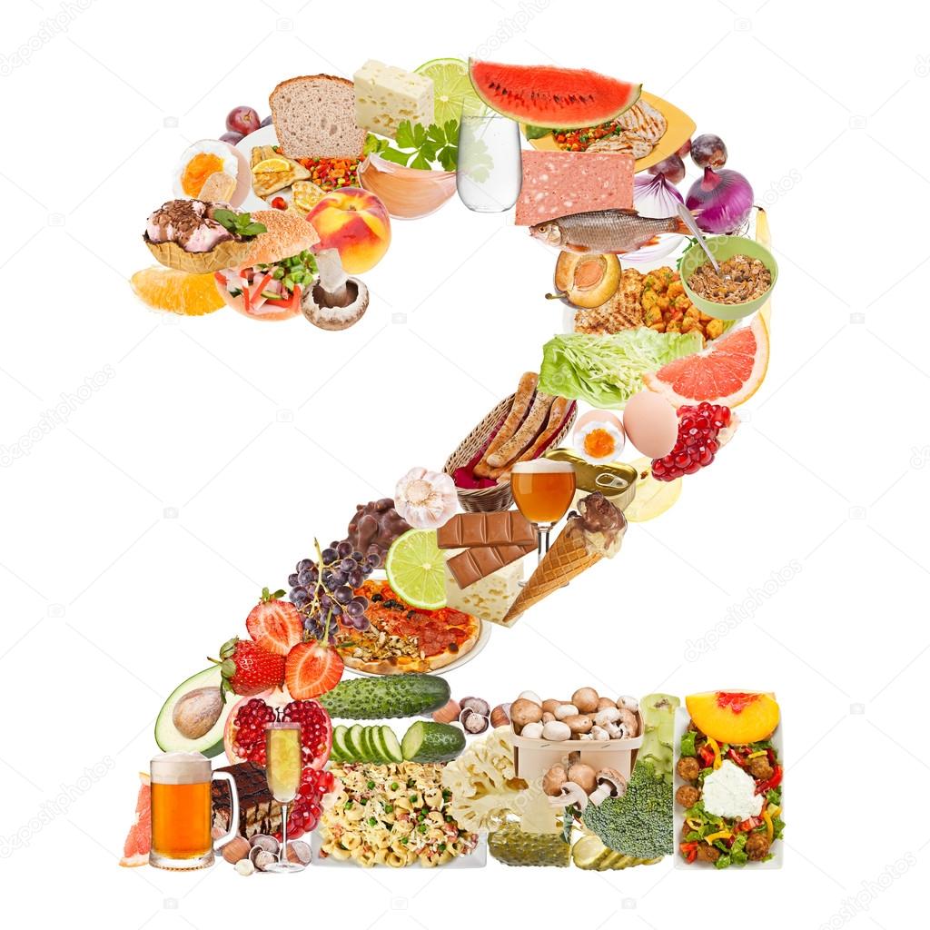 Number 2 made of food Stock Photo by ©grafvision 12686538