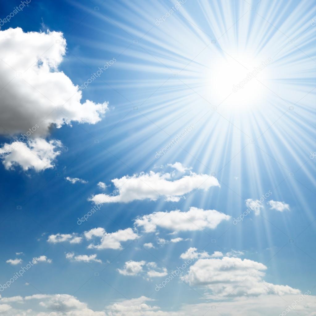 Sol no céu azul fotos, imagens de © Serg64 #22444283