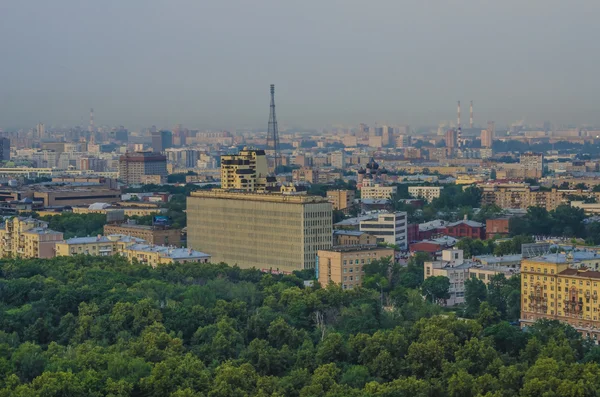 Residential areas in Moscow. Modern high-rise buildings and streets of ...