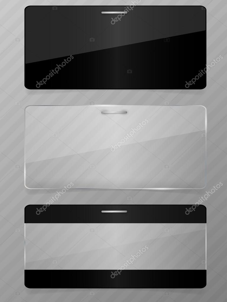 Set of glass and paper background Stock Vector Image by ©DimkaSL #35266847
