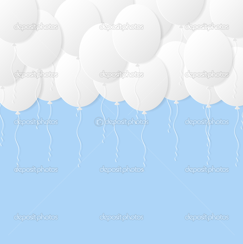 Paper balloons on blue background Stock Vector Image by ©DimkaSL #35266881