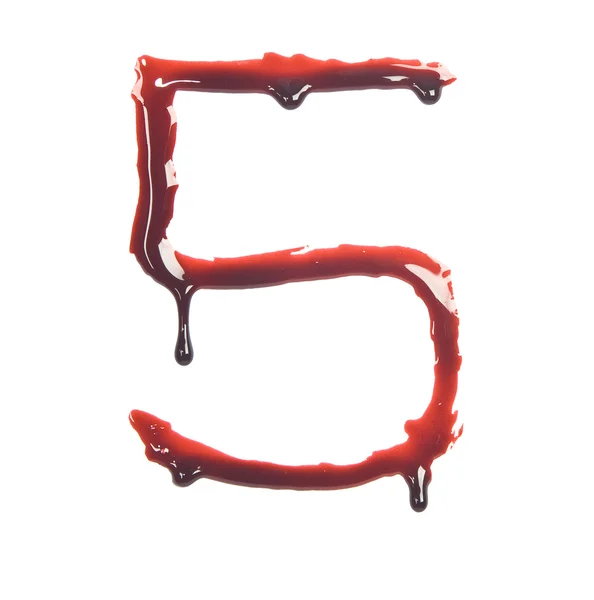 Dripping slashed blood fonts the letter lower case p Stock Photo by ...
