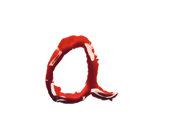 Dripping slashed blood fonts the letter lower case r Stock Photo by ...