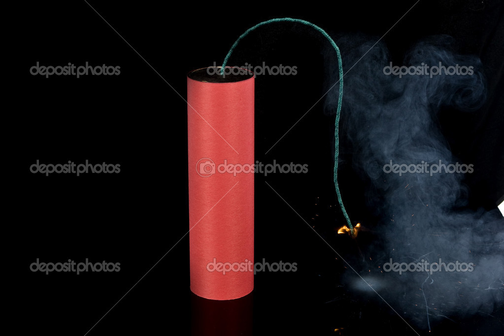 Big Firecracker on black — Stock Photo © Funniefarm5 #14584731