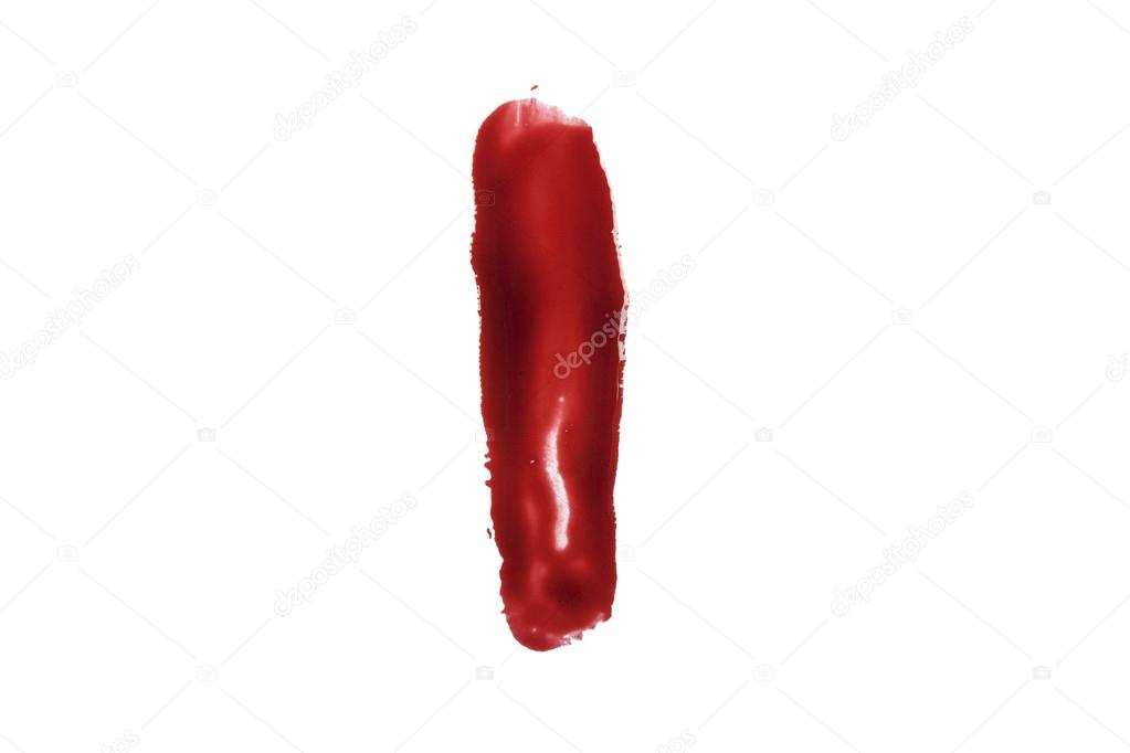 Blood fonts written with bloody fingers, the letter I Stock Photo by ...
