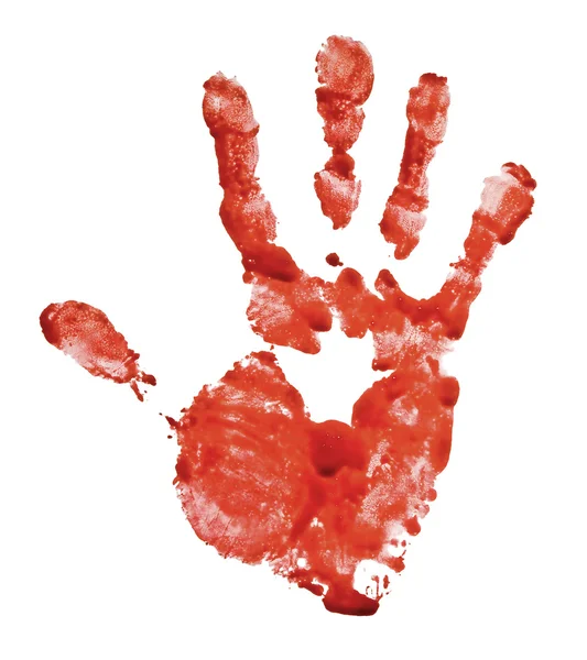 Bloody Handprint Smear On Black