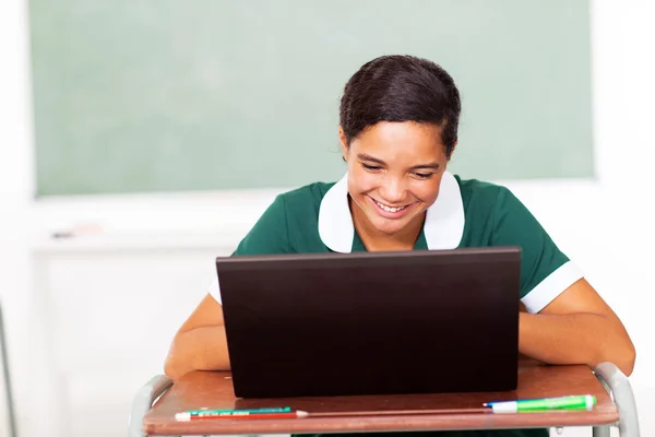 high school student using laptop - Stock Image - Everypixel