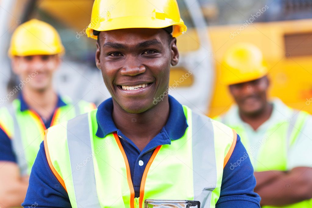 Black Construction Workers Working