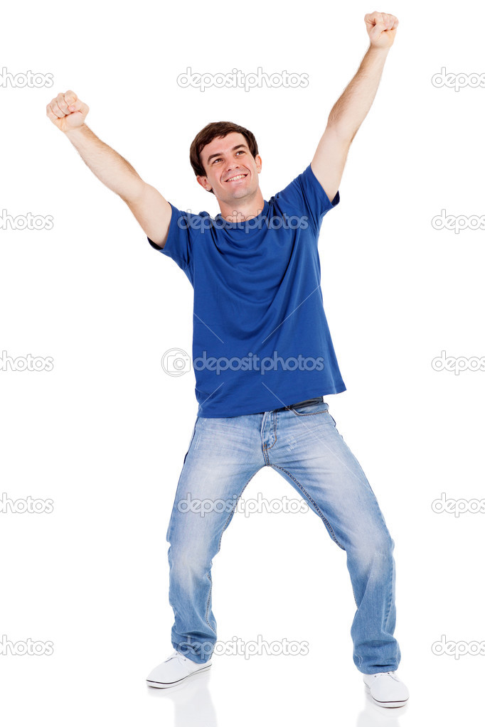 Man celebrating success — Stock Photo © michaeljung #34418007