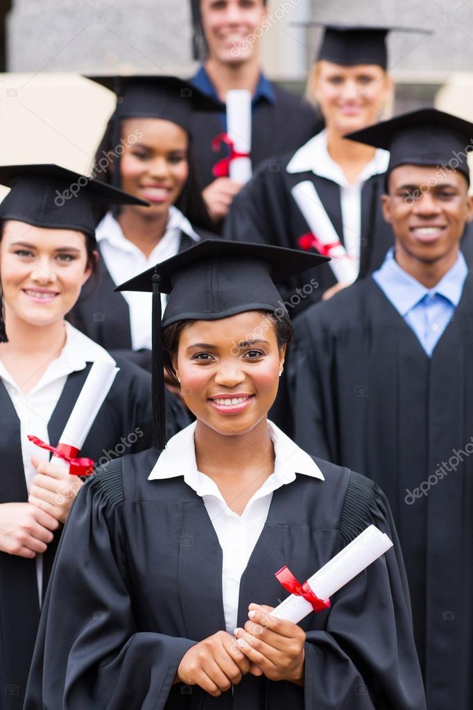College students in graduation gown — Stock Photo © michaeljung #42485767