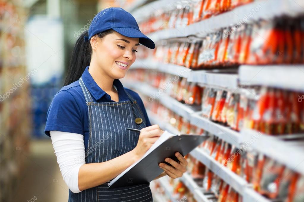 Shop worker stock taking — Stock Photo © michaeljung #47580567