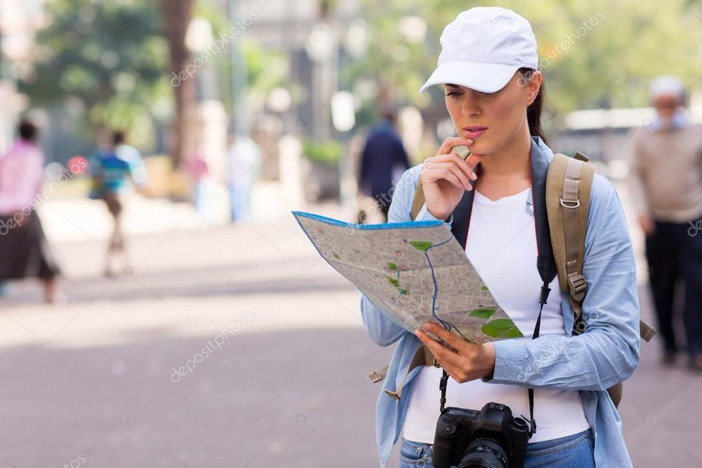 Tourist Looking At Map