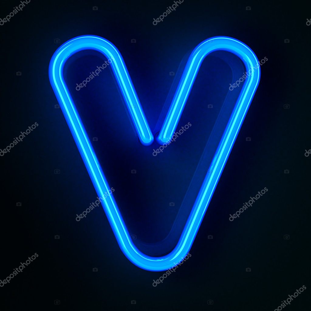 Neon Sign Letter V — Stock Photo © creisinger #8849116