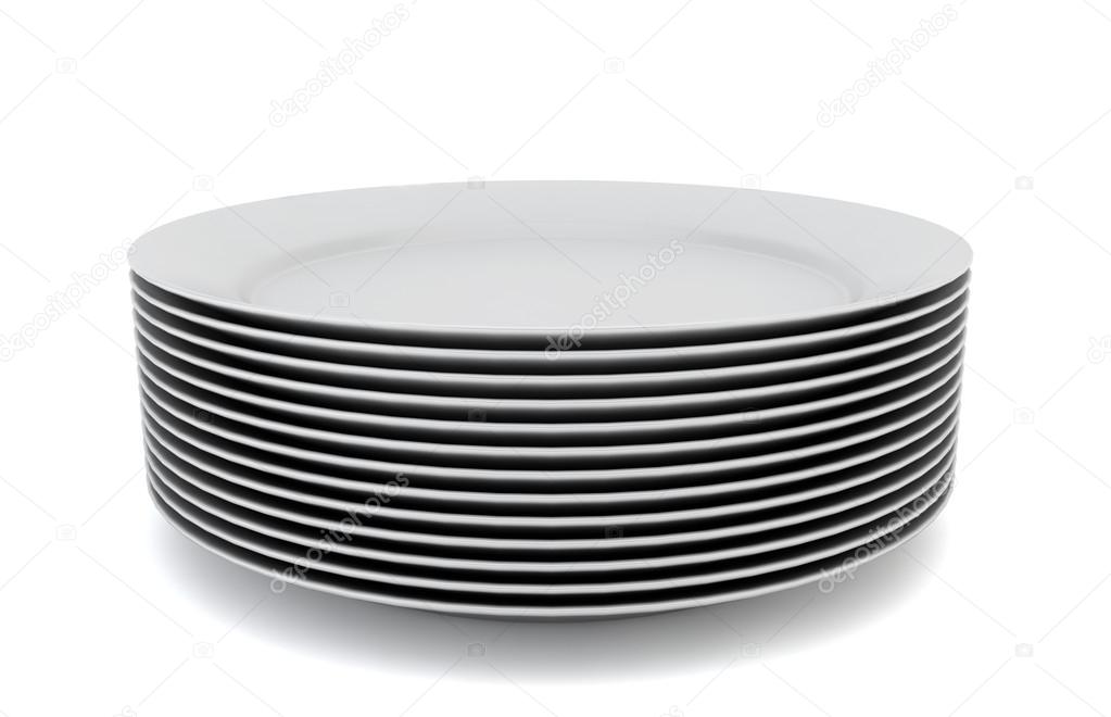 Stack of plates — Stock Photo © montego #43092027