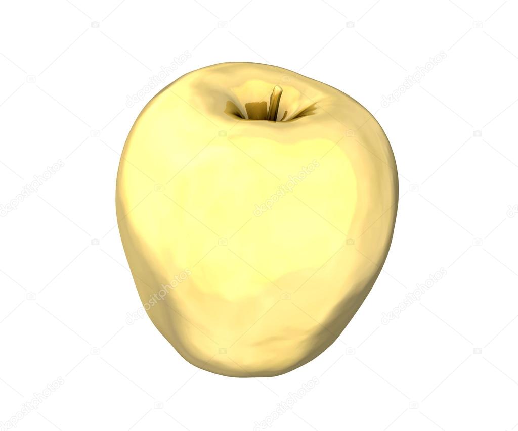 Golden apple on white background Stock Photo by ©fambros 15837107