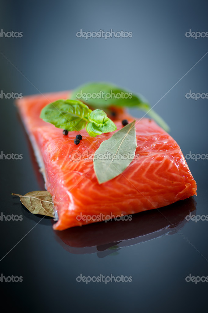 Salted salmon fillets Stock Photo by ©Rawlik 36261009