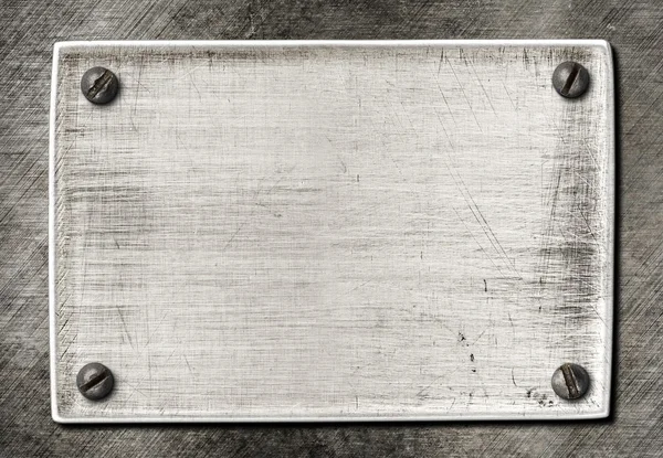 Old scratched metal plate texture with screws - Stock Image - Everypixel
